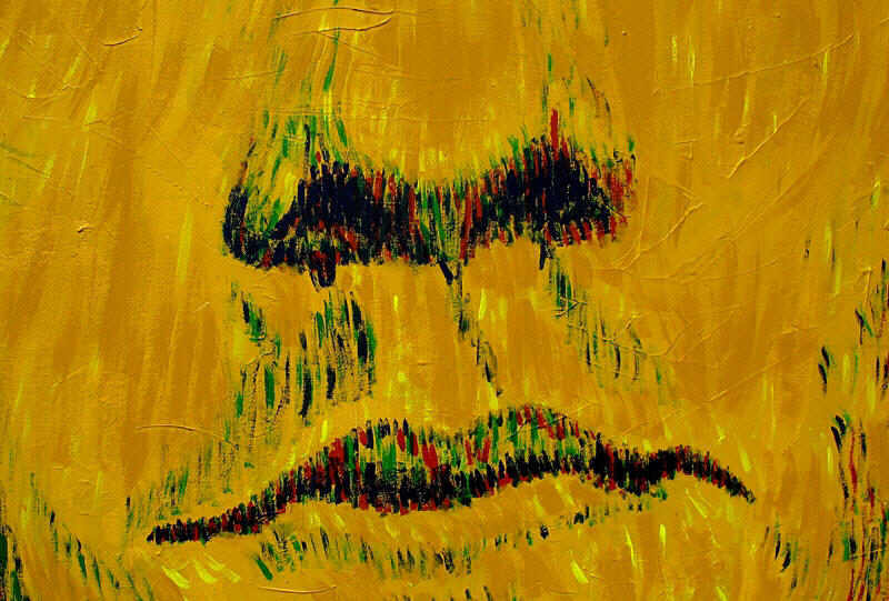 Stipe Three original signed acrylic painting by Michael Arnold